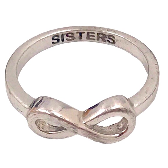 CJ Banks | Jewelry | Ss 925 Engraved Sisters Infinity Symbol Size 65 ...